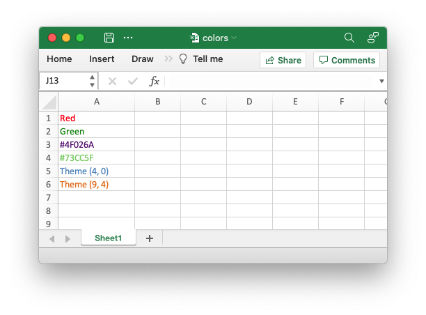 Format colors - Working with the rust_xlsxwriter library Format colors - Working with the rust_xlsxwriter library